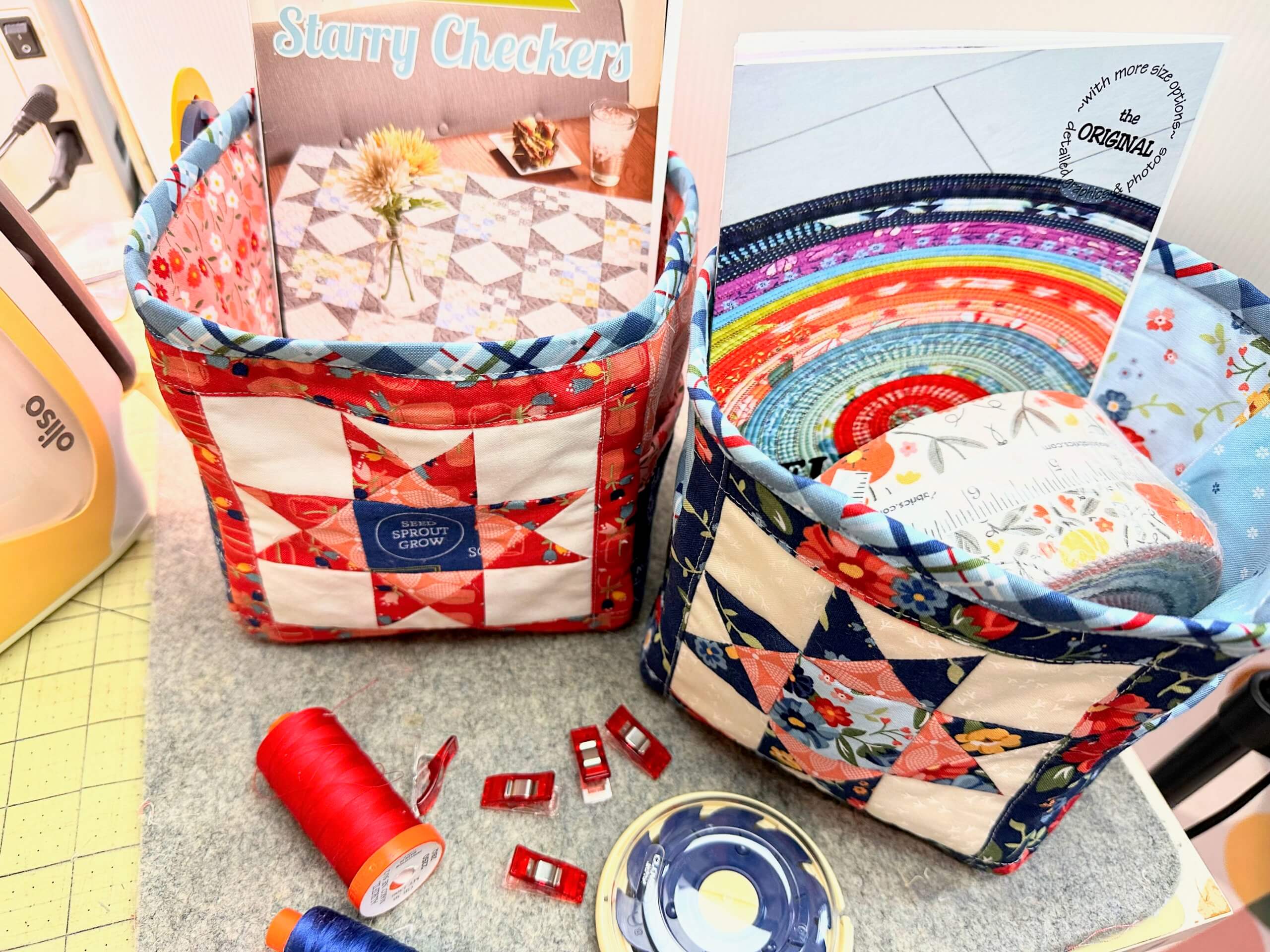 Gift To Sew : Thread Catcher Quilted Bucket - The Little Mushroom Cap ...