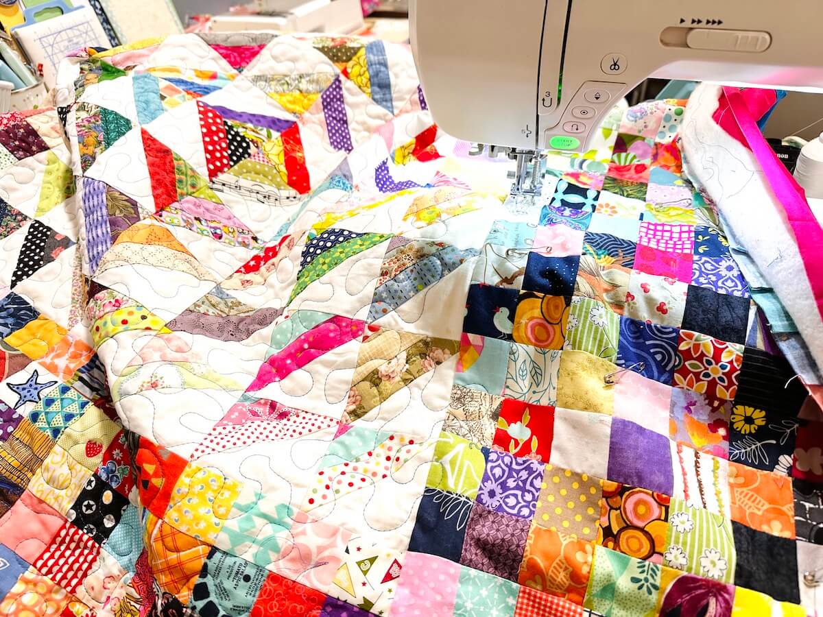 Friday Finish: Scrappy Quilt Finish - The Little Mushroom Cap: A ...